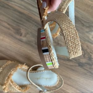 Anthropologie | Shoes | Rattan Woven Sandals With Rainbow Detail | Poshmark
